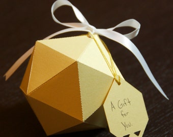 Ten Pack of Geometric Gift Boxes Shimmer Gold or Silver | Etsy