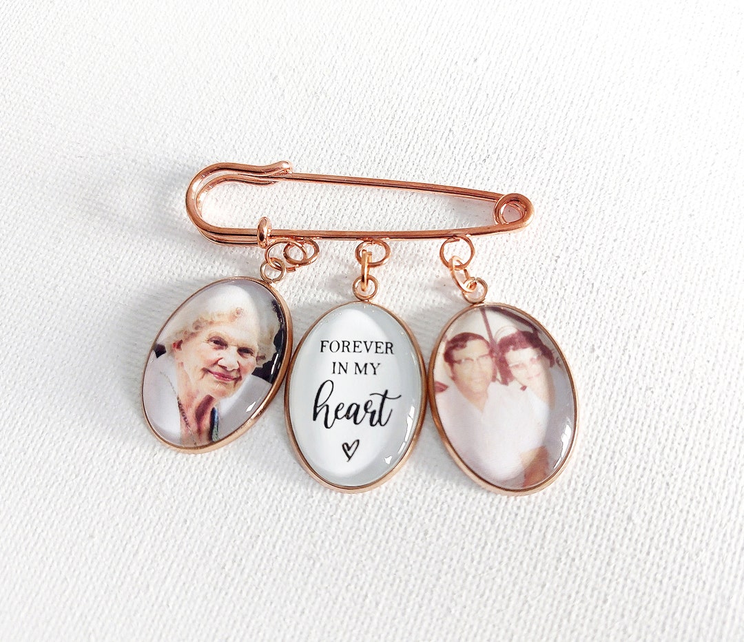Rose Gold Bridal Bouquet Charms Pin Trinket Wedding Bouquet Photo ...