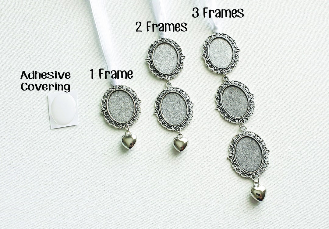 DIY Oval Bouquet Memory Frame Charm Photo Bride Wedding Bridal | Blank ...