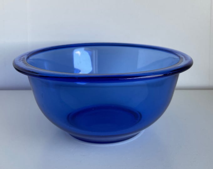 Pyrex 322 Cobalt Blue Clear Mixing Bowl - 1L - Made in USA, Microwave ...