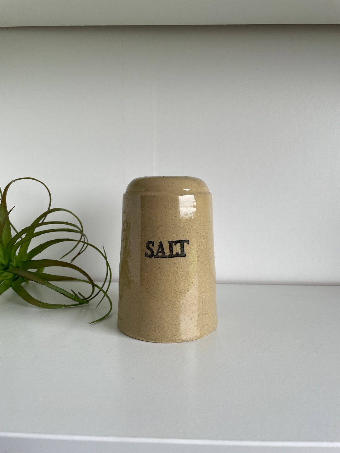Vintage Stoneware Salt Shaker - Made in England Antique Crock Salt ...