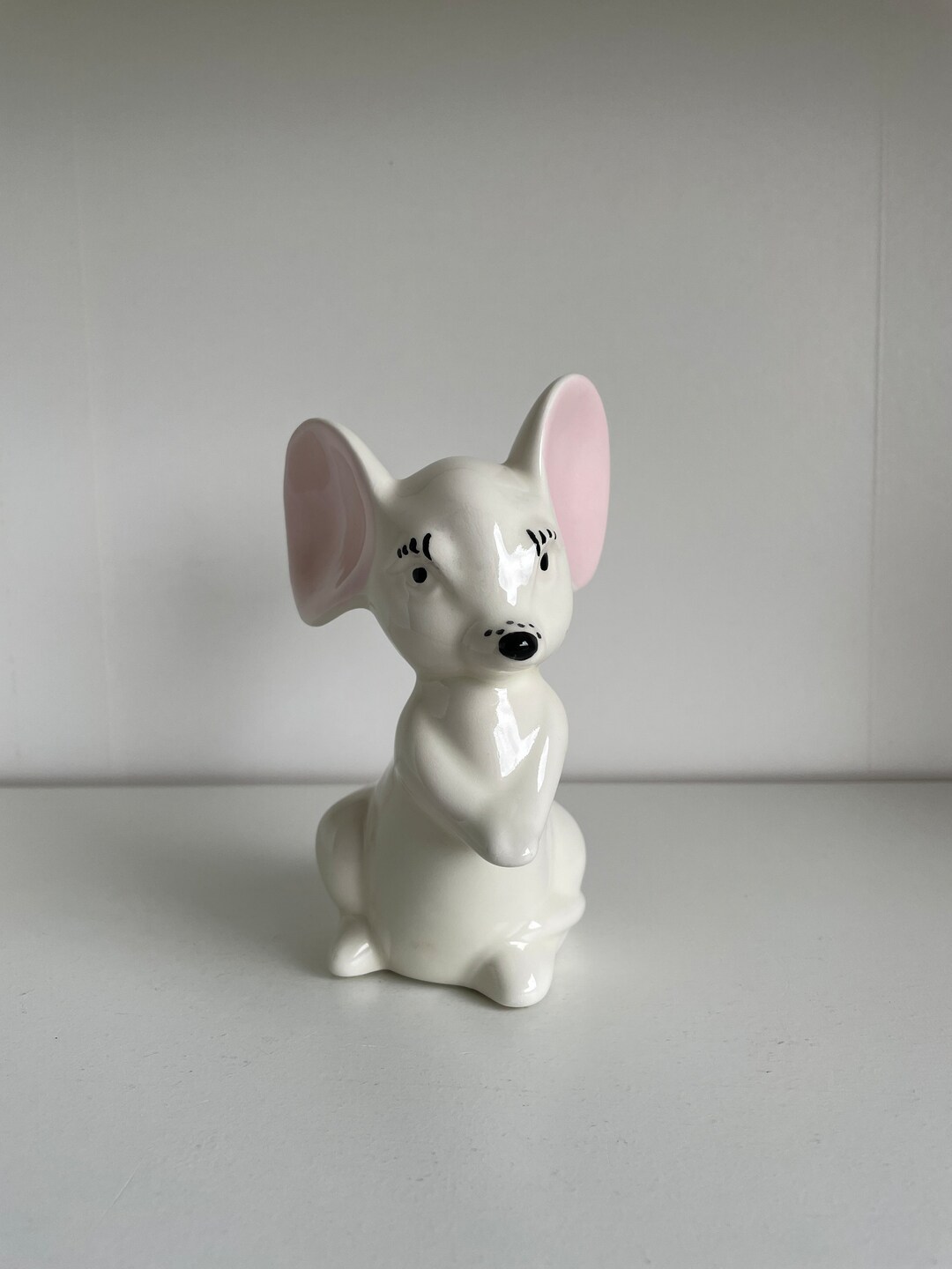 Vintage Dumbo Mouse - 1950s Kitsch Ceramic Mouse - Big Eared Mouse ...