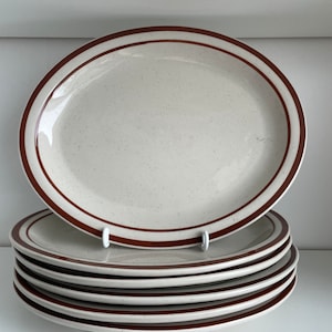 Lot of 6 Vintage Syscoware Platters Set of Six Resturantware Spotted ...