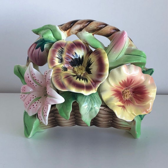 Vintage Napco Floral Wall Art Hanging Ceramic Flowers Napco - Etsy