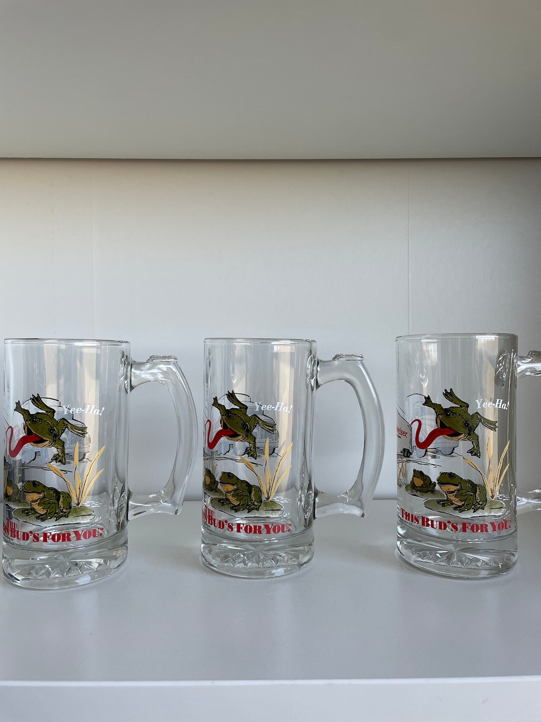 Vintage Budweiser Beer Steins: 1996 Bud Frogs, Set of 3 - Etsy
