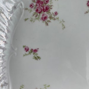 Victoria Rectangular Dresser Tray - Pink Cabbage Roses Large Gilded ...