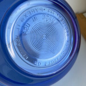 Pyrex 322 Cobalt Blue Clear Mixing Bowl - 1L - Made in USA, Microwave ...