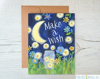 Firefly Birthday Card - Etsy