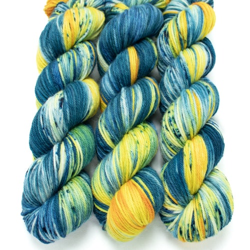 Worsted Weight Yarn Hand Dyed Speckled Superwash Merino - Etsy