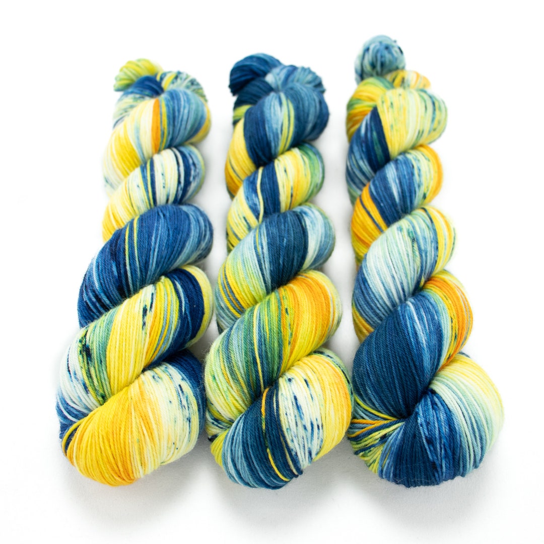 Sock Yarn, Hand Dyed, Speckled Sock Yarn, Superwash Merino Nylon ...