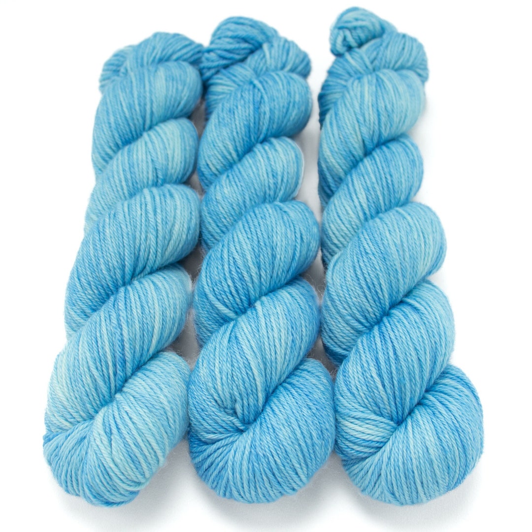 Worsted Weight Yarn, Semi Solid, Hand Dyed Yarn 100 G/218 Yds ...
