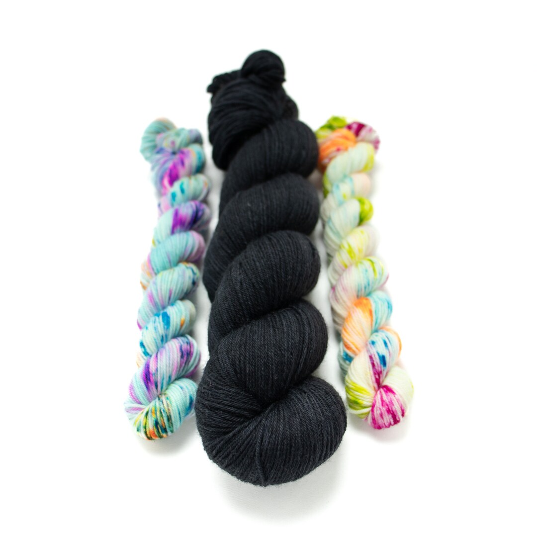Sock Yarn Set, Hand Dyed, Speckled, Superwash Merino Nylon Fingering ...