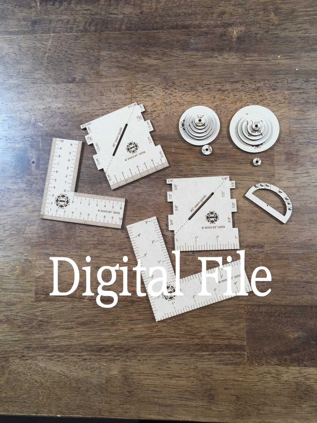 DIGITAL - Sewing Guides Laser Engrave Cut Pattern SVG Laser File ...