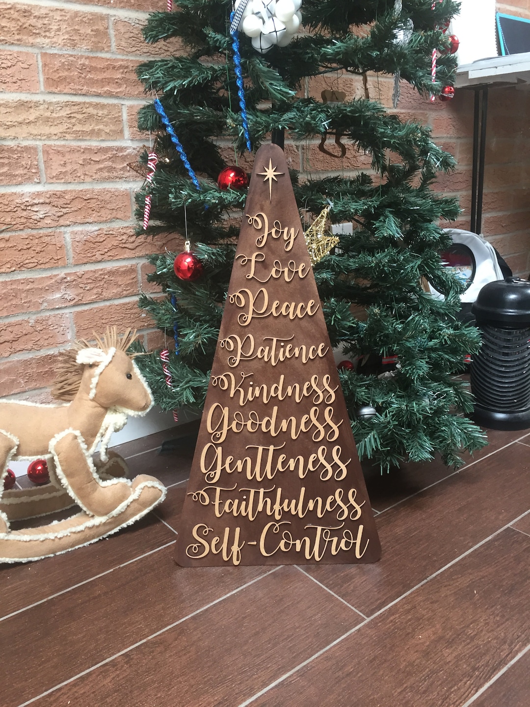 Fruits of the Spirit Christmas Tree Laser Epilog Cutout Gift - Etsy