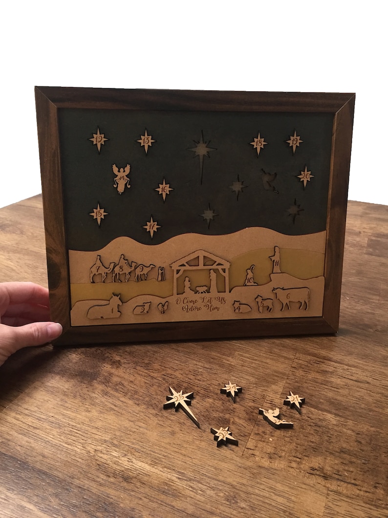 Christmas Nativity Advent Calendar Countdown to Christmas - Etsy