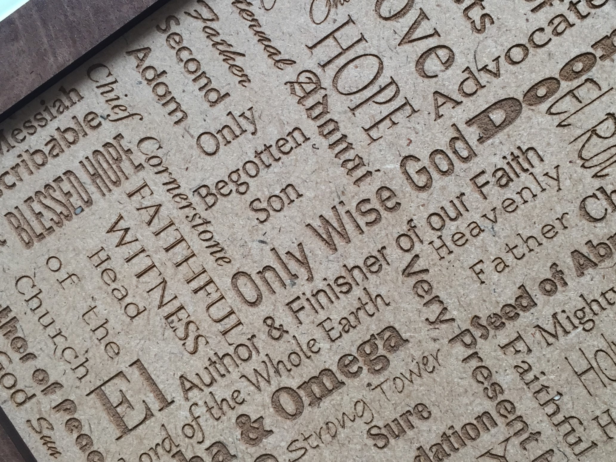 DIGITAL - Names of God Laser Engraving Plaque SVG Laser File Glowforge ...