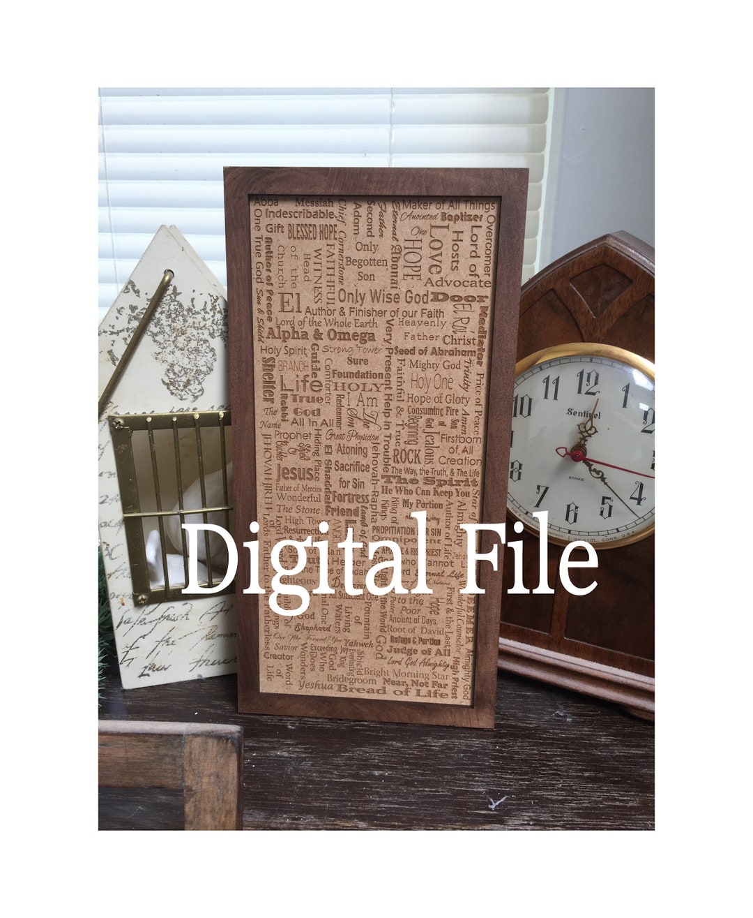 DIGITAL - Names of God Laser Engraving Plaque SVG Laser File Glowforge ...