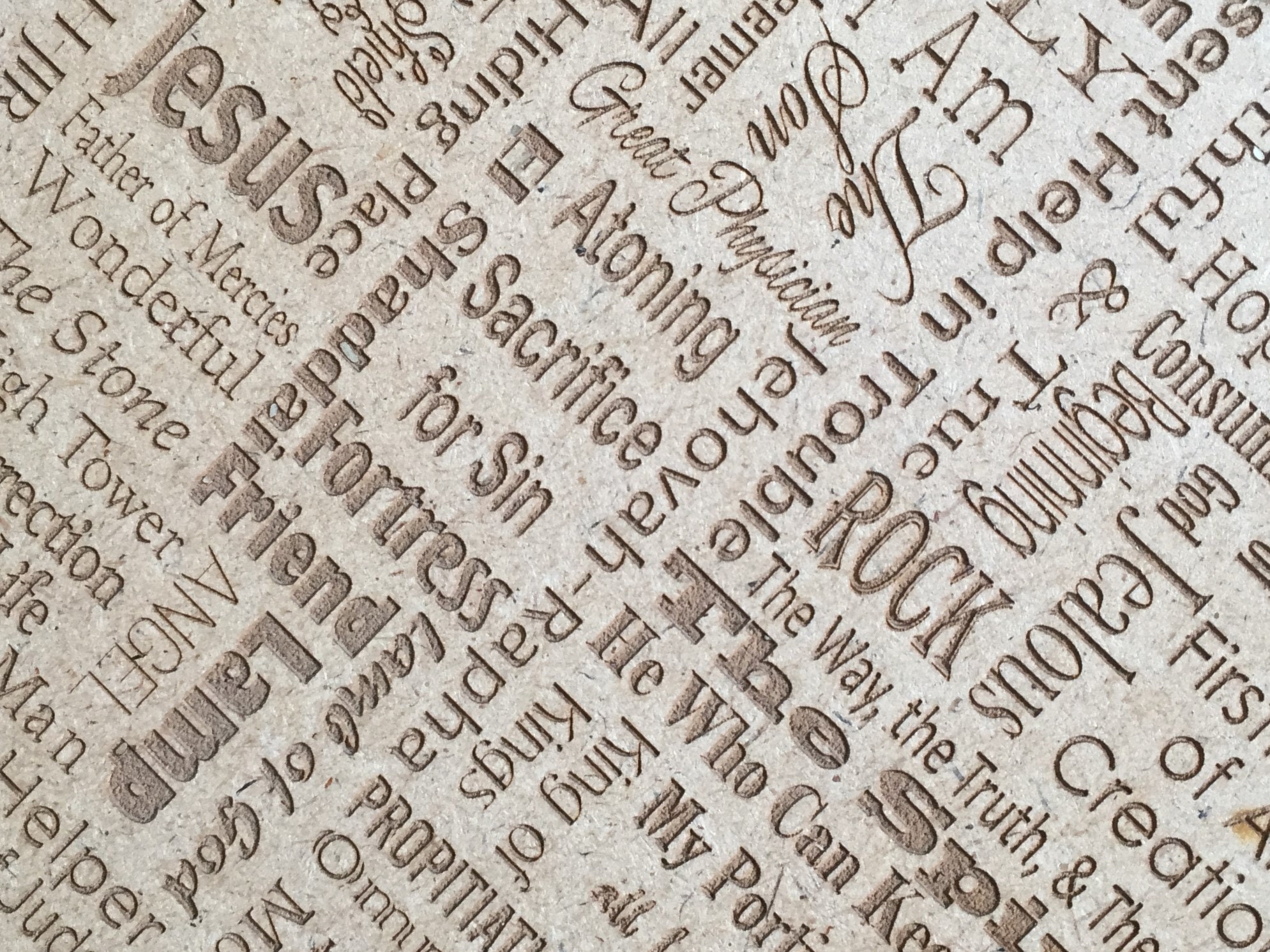 DIGITAL - Names of God Laser Engraving Plaque SVG Laser File Glowforge ...