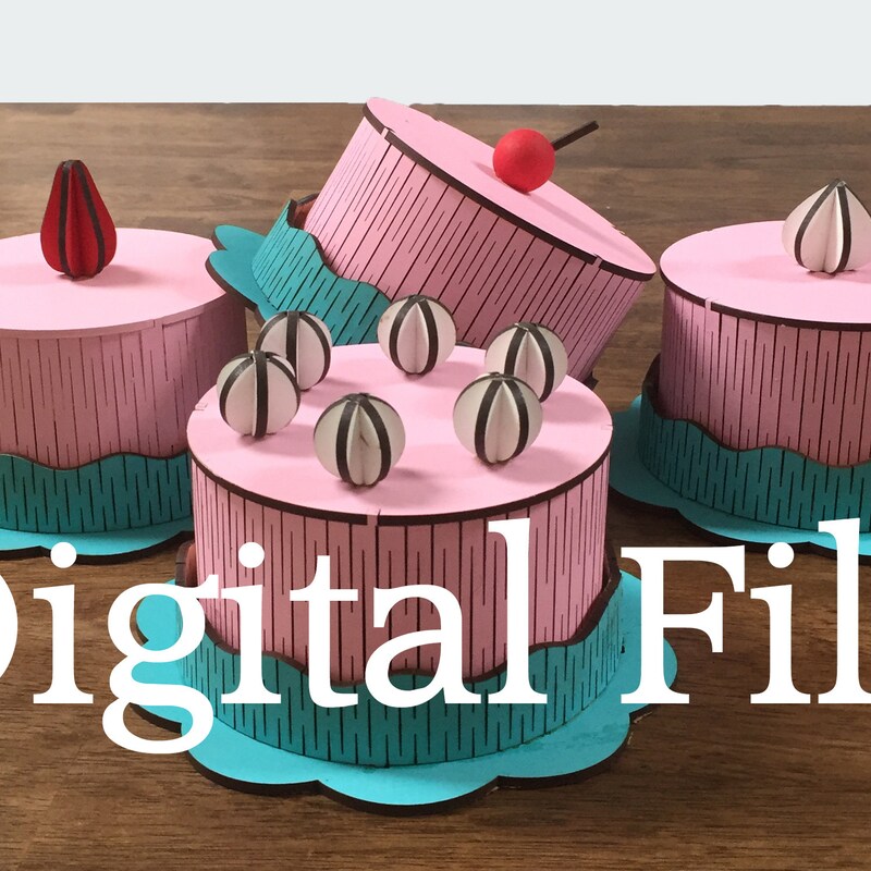 Cake Box Svg - Etsy