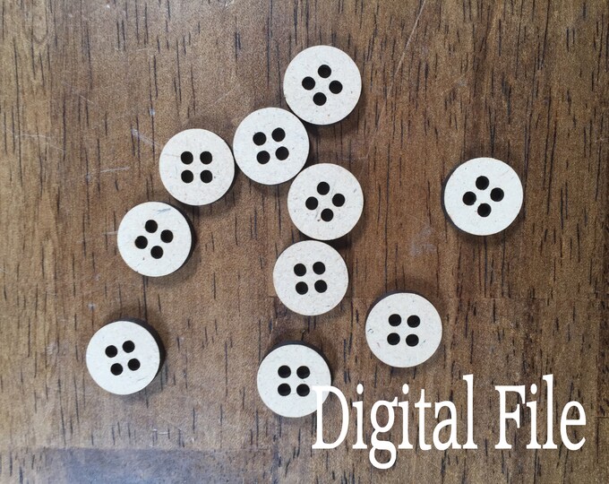 DIGITAL Buttons 2-hole / 4-hole SVG Laser Cut Files Laser File ...