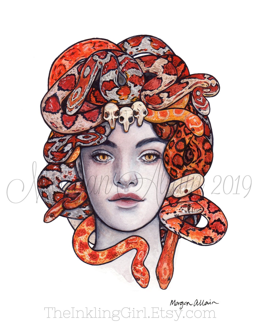 Medusa 8x10 Art Print - Etsy