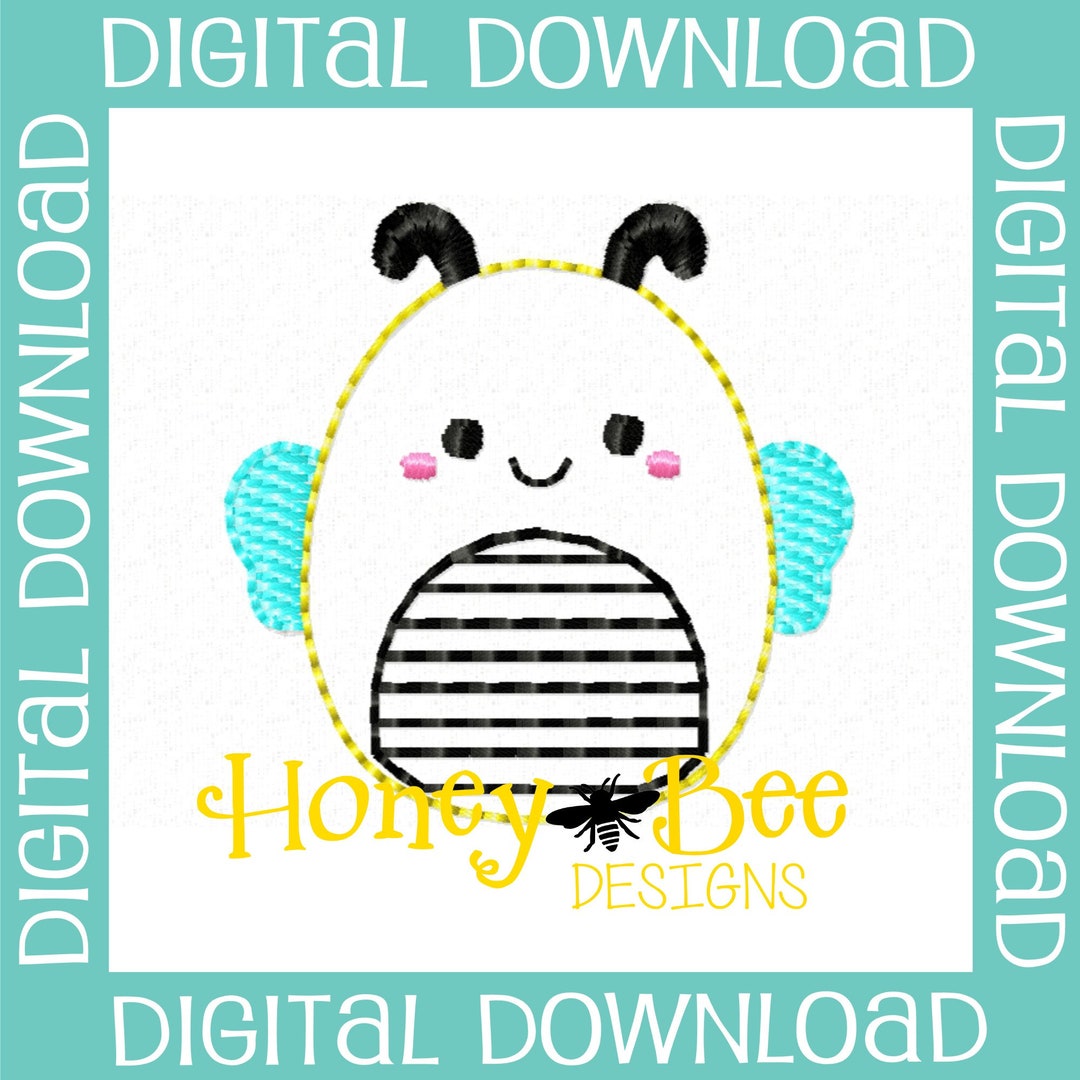 Bee Feltie Design, Bee Squish Feltie Embroidery Design, Bee Squish ...