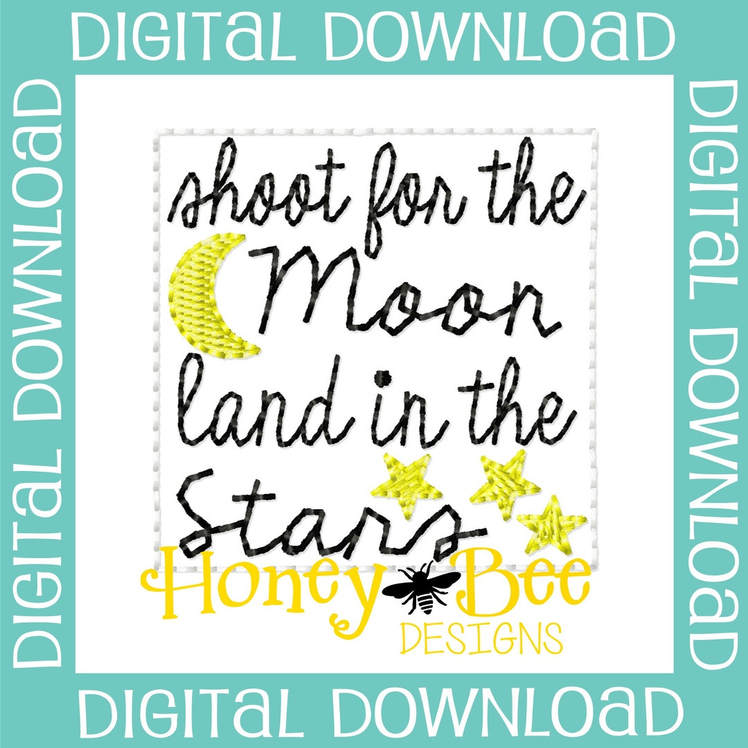 Shoot for the Moon Feltie Design, Shoot for the Moon Feltie File ...
