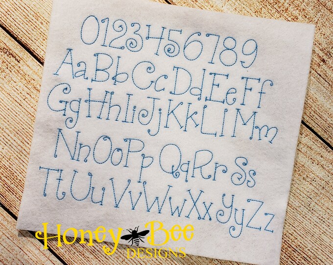 Small Embroidery Font, Machine Embroidery Font, Triple Bean Embroidery ...