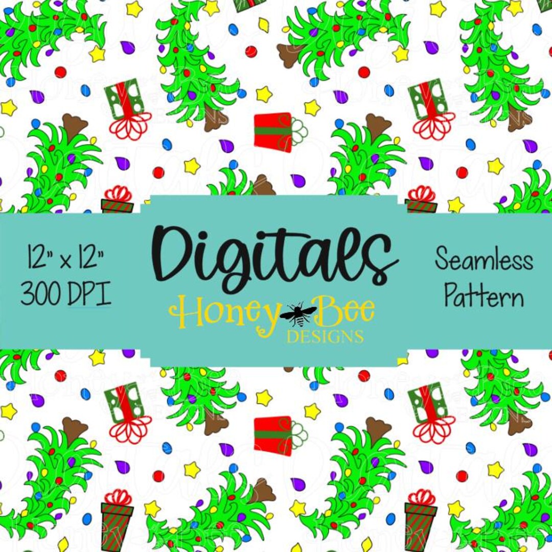 Seamless Pattern, Digital Seamless Pattern, Seamless File, Christmas ...