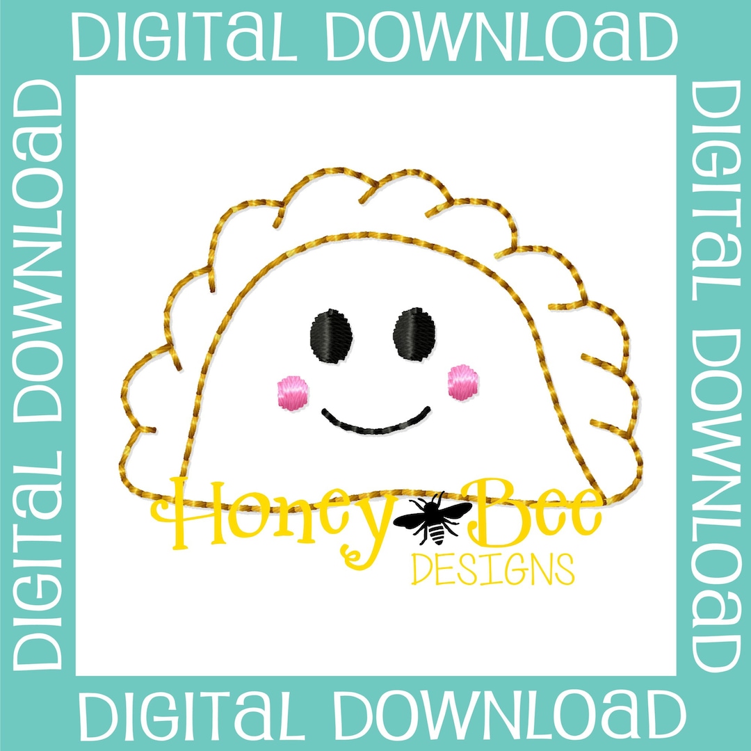Pierogi Feltie Design, Pierogi Feltie Embroidery Design, Pierogi Feltie ...