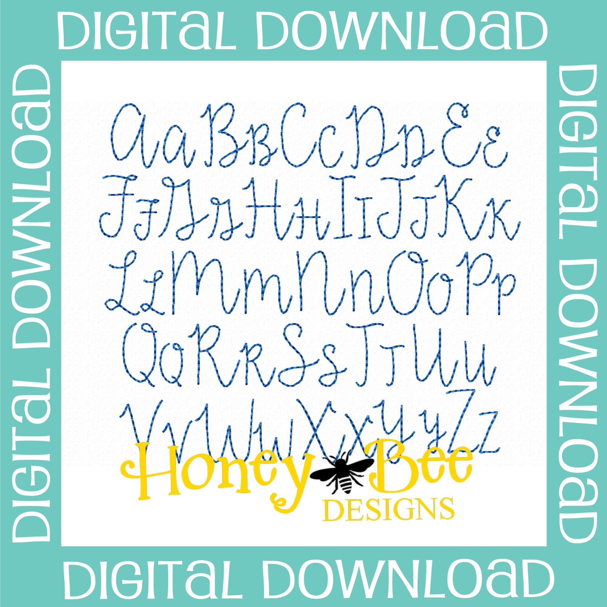 Monogram Embroidery Font Everyday Monogram Embroidery Font | Etsy