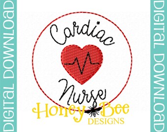 Cardiac Embroidery | Etsy