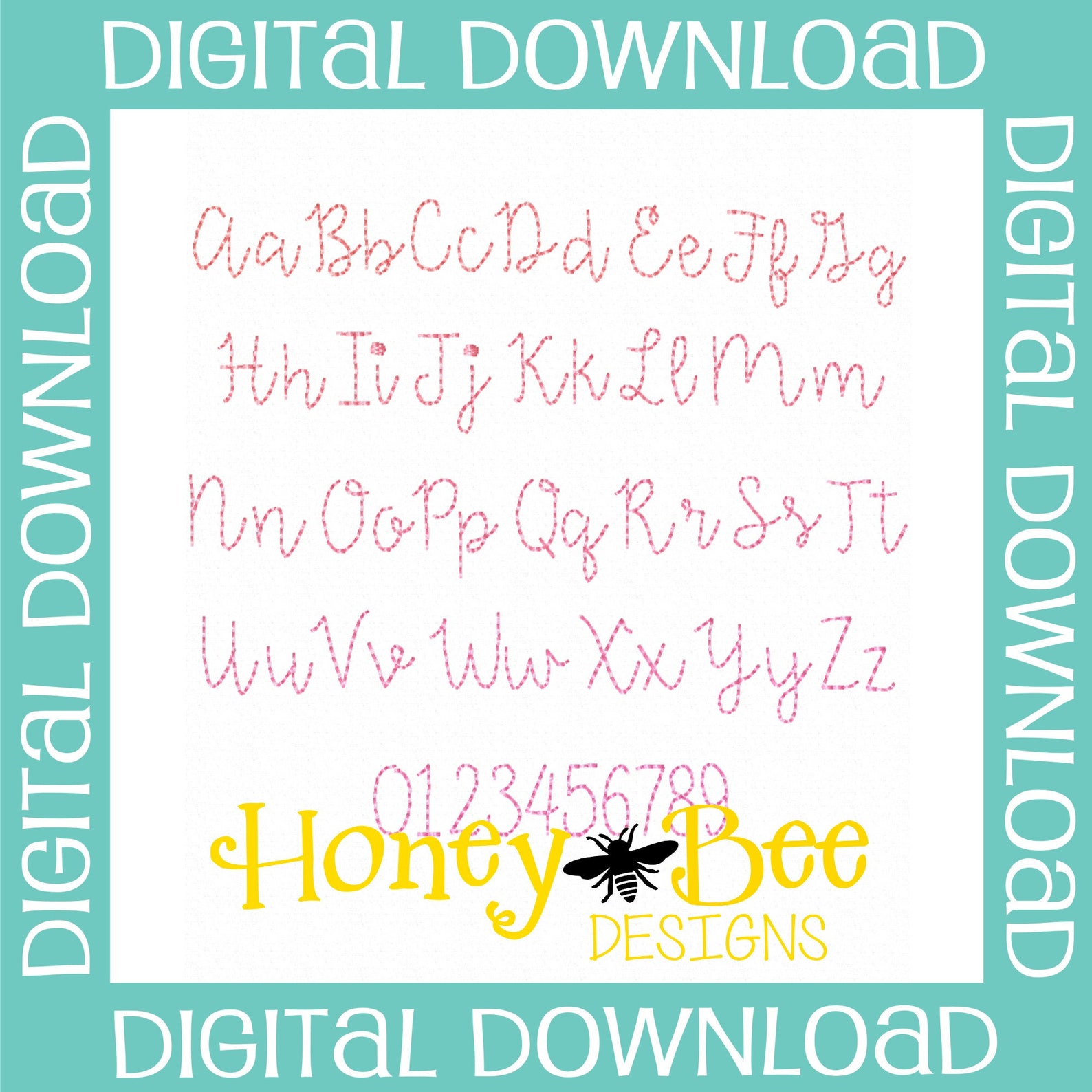 Small Embroidery Font, Machine Embroidery Font, Triple Bean Embroidery ...