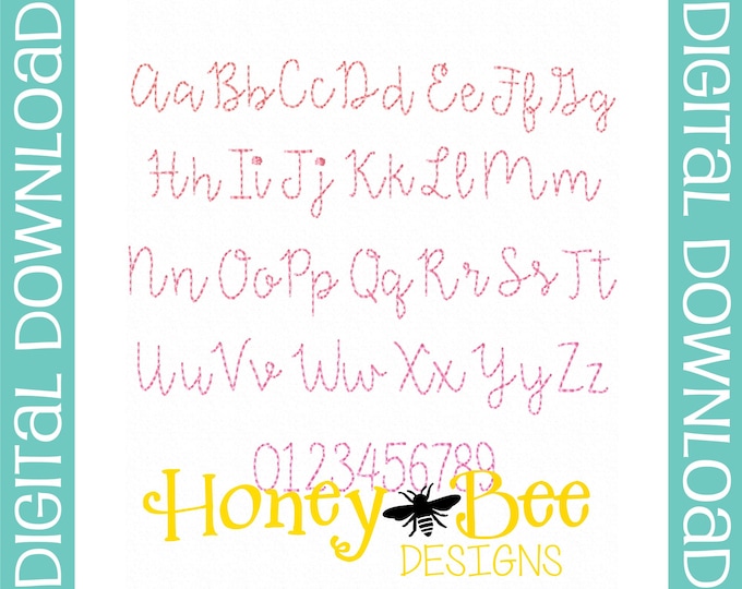 Small Embroidery Font, Machine Embroidery Font, Triple Bean Embroidery ...