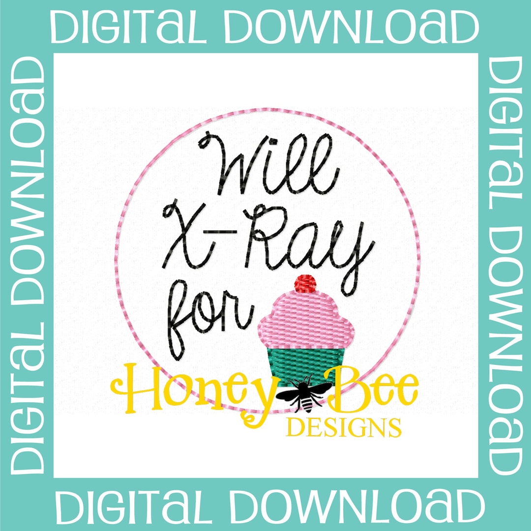 Xray Feltie Design, Xray for Cupcake Feltie Embroidery Design, Xray ...