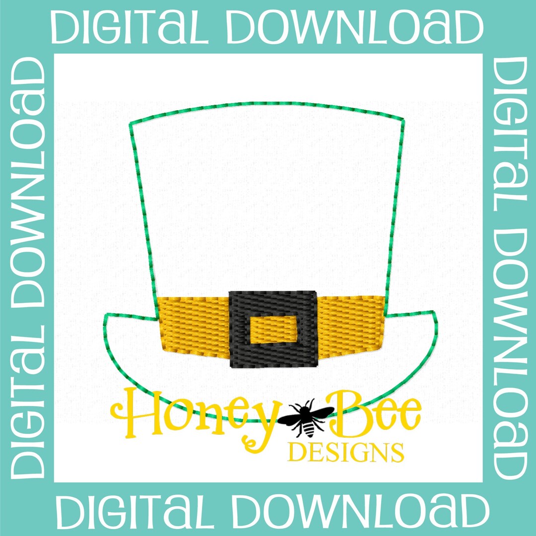 Leprechaun Hat Feltie Design, St Patrick's Day Embroidery Design ...