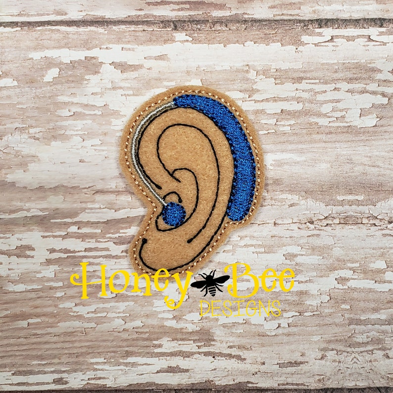Hearing Aid Feltie Design, Hearing Aid Feltie Embroidery Design ...