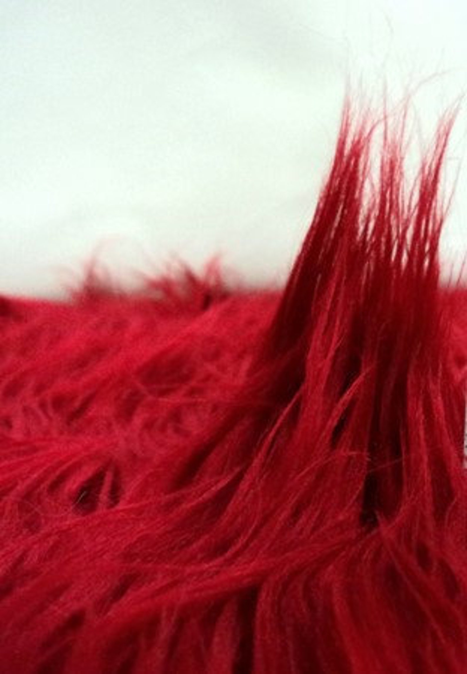Mongolian RED Faux Fur Squares 3" Long Pile Fur Craft Supplies Gnome ...