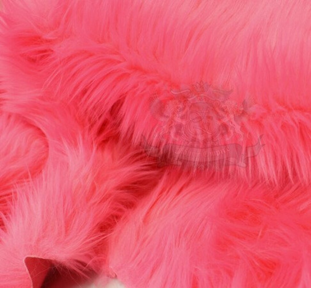 HOT PINK Shaggy Faux Fur, Plush Pile, 36"x30" Photo Prop Basket Filler ...