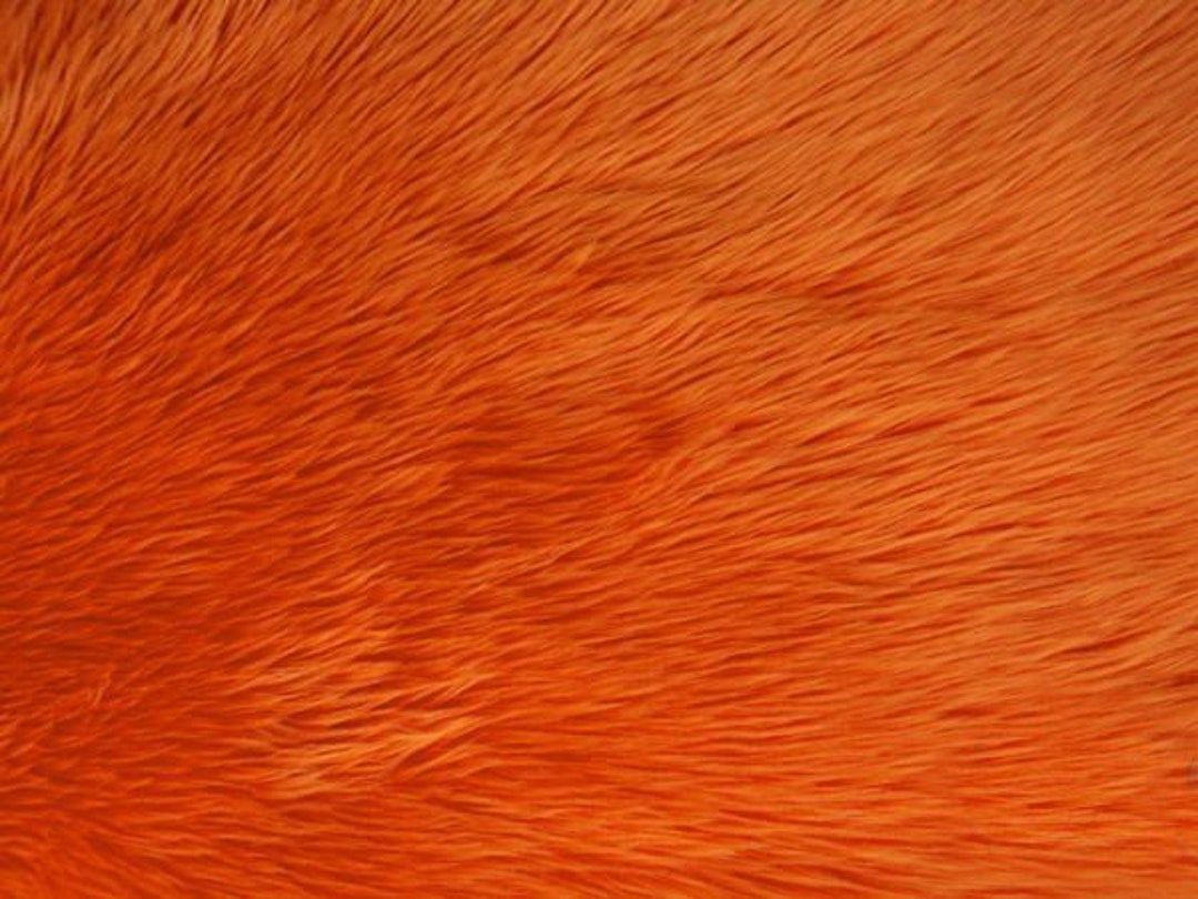 ORANGE Shaggy Faux Fur, Plush Pile, 18"x30" Photo Prop Basket Filler ...