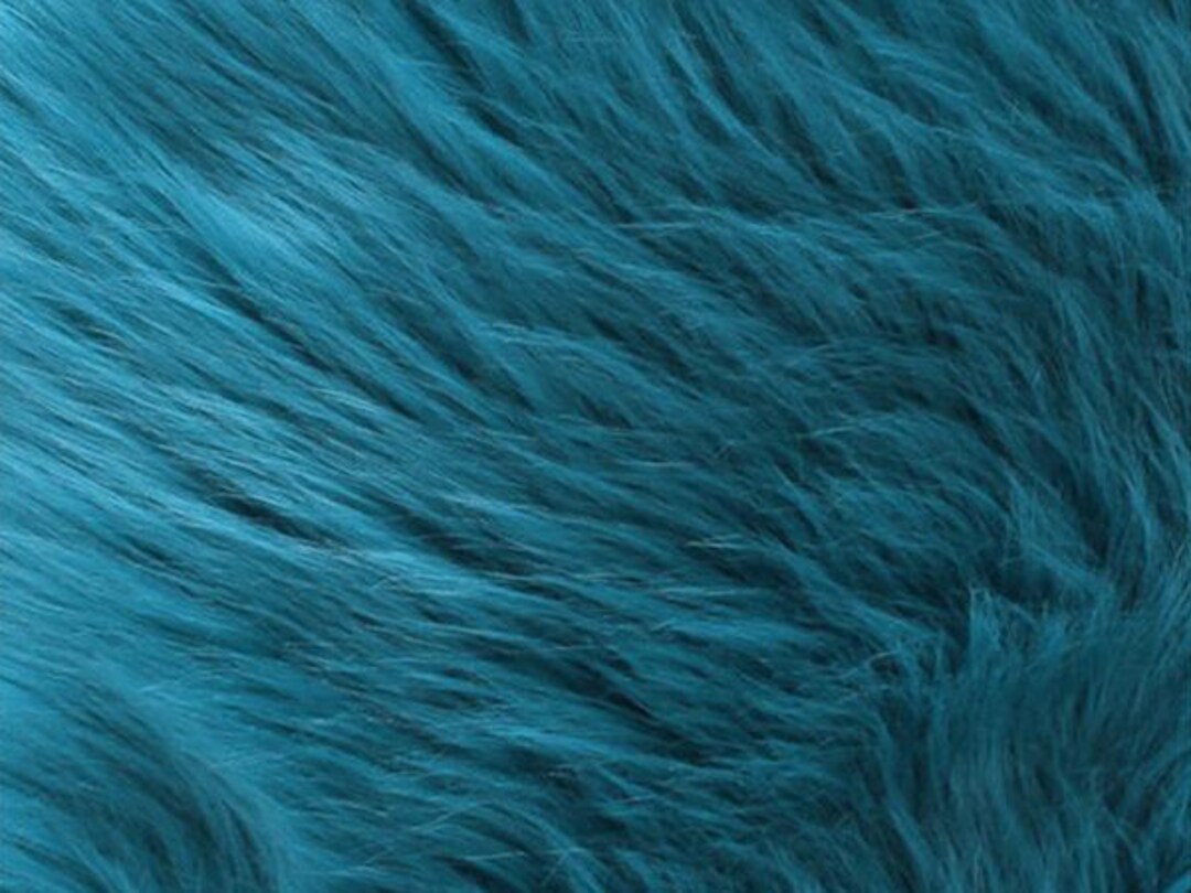 DARK TURQUOISE Shaggy Faux Fur, Plush Pile, 18"x30" Photo Prop Basket ...
