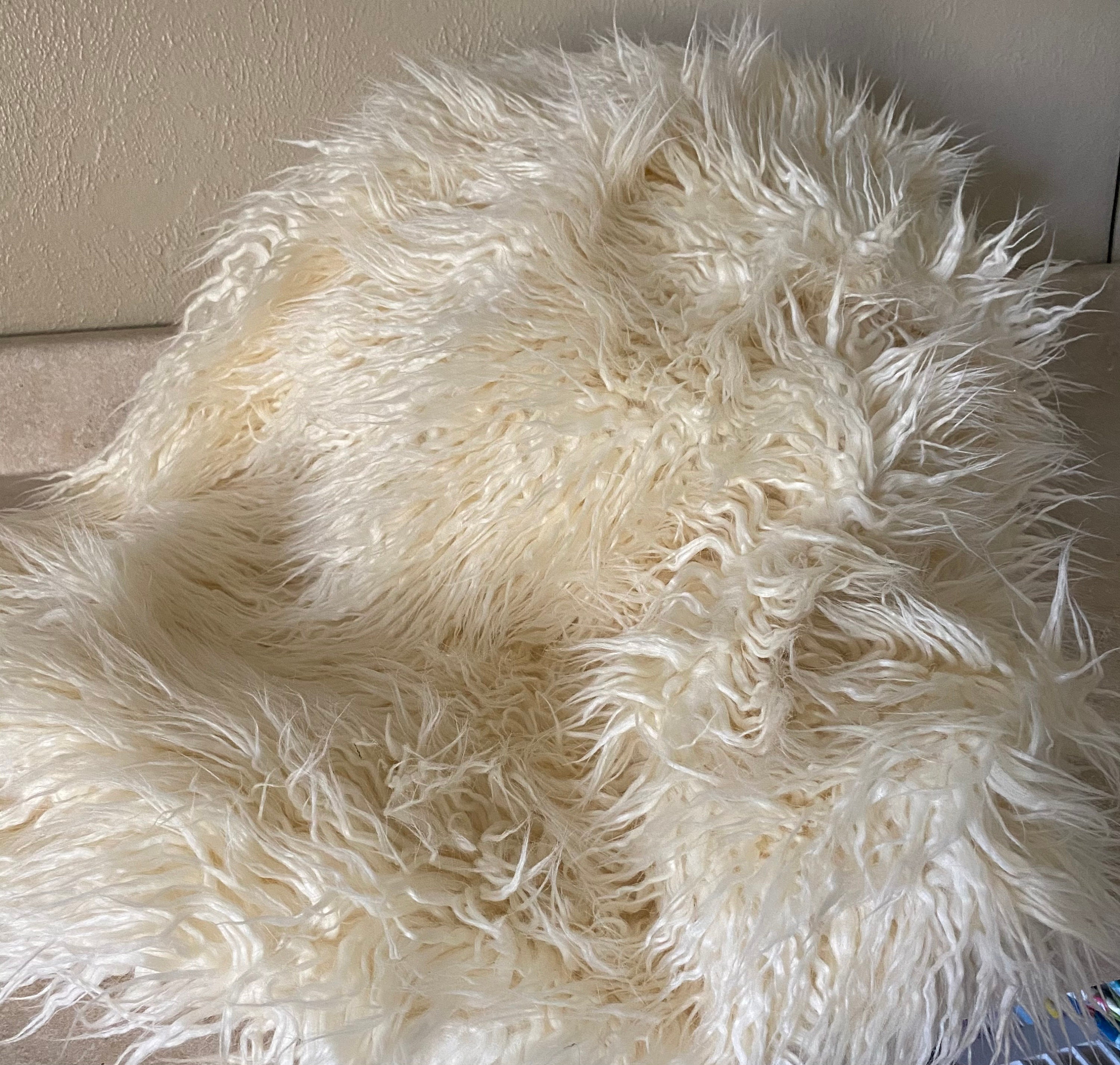 FLOKATI Faux Fur Off White Cream 5ft x 3ft Newborn Photo | Etsy