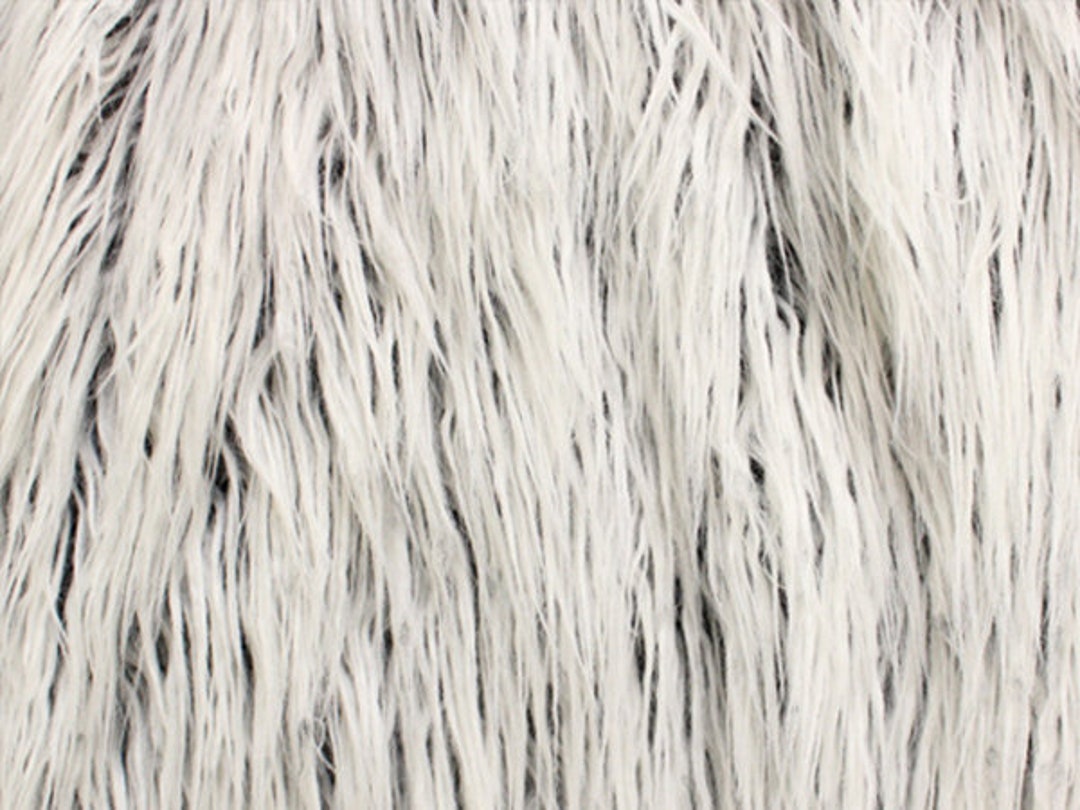 FROSTED GRAY Mongolian Faux Fur Trim 4" Wide by 30" or 36", With 3 ...
