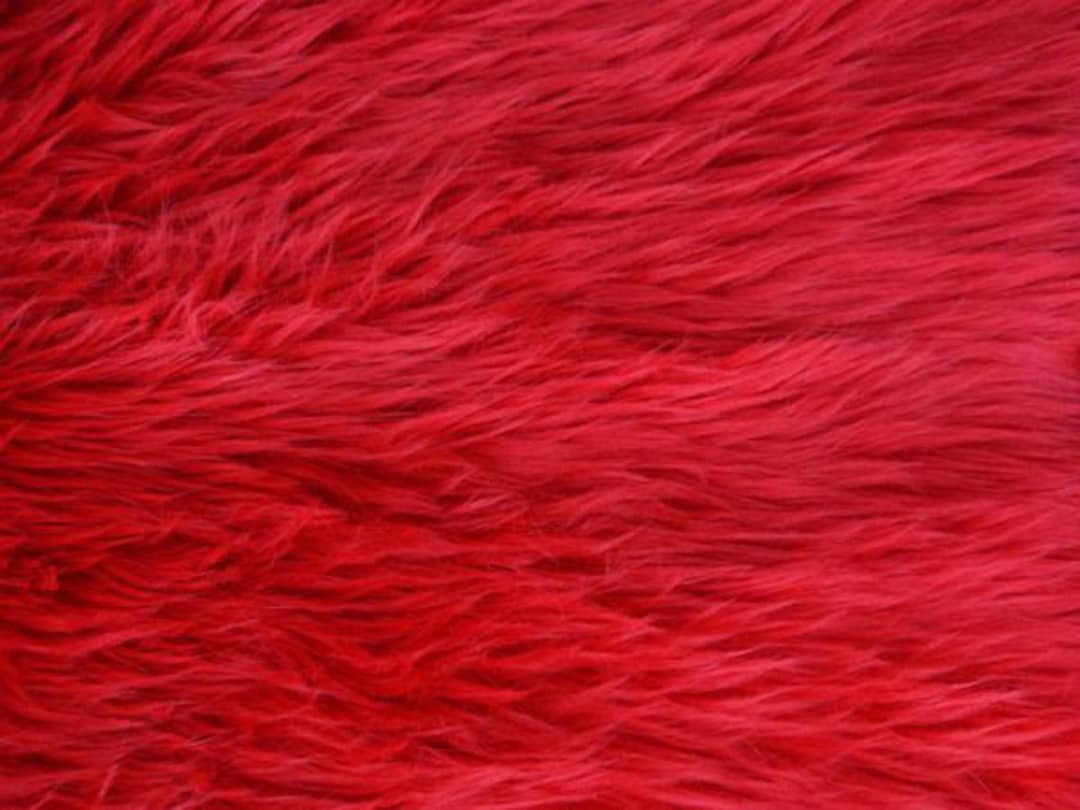 RED Shaggy Faux Fur, Plush Pile, 18"x30" Photo Prop Basket Filler ...