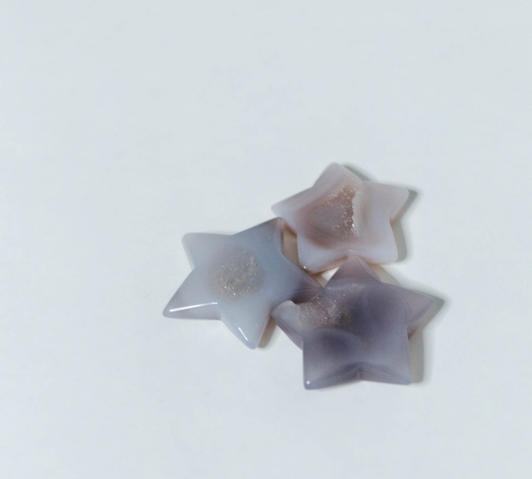 Agate Star, Druzy Agate Stars, Polished Crystal Star, Agate Geode ...