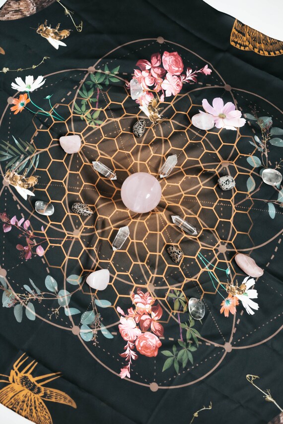 Altar Cloth Crystal Grid Sacred Geometry Spiritual Wicca - Etsy