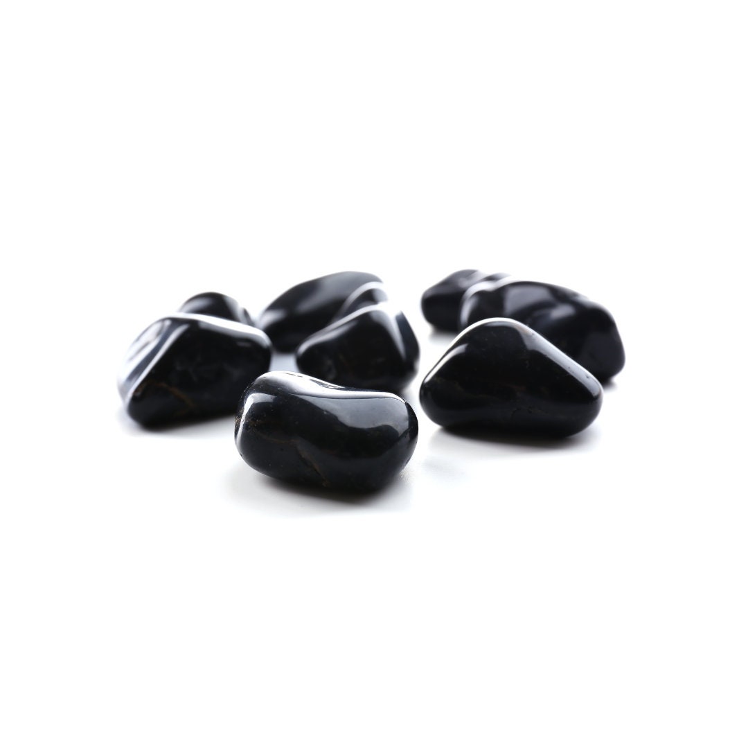 Onyx Tumbled Stone, Protection Crystals, Black Polished Gemstones for ...