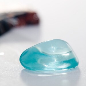 Blue Obsidian Tumbled Stone, Aqua Blue Obsidian Crystal, Tumble Stone ...