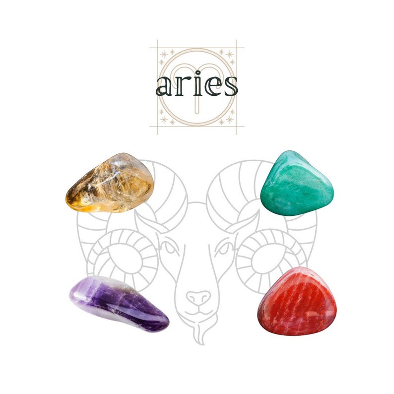 Aries Crystal Kit Horoscope Collection Aries Zodiac Kit - Etsy