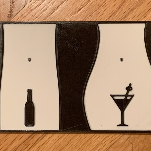 Bar Restroom Sign Unisex Restroom Sign Risqué Tavern - Etsy